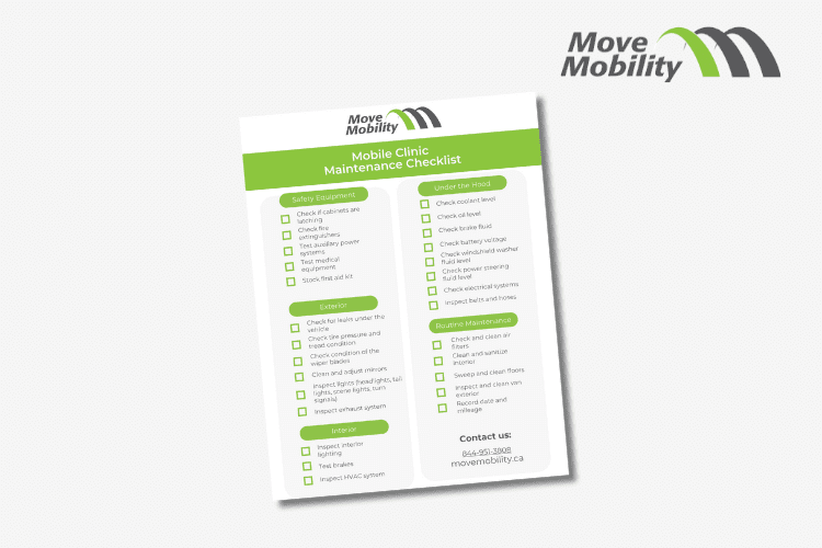 Mobile Clinic Maintenance Checklist
